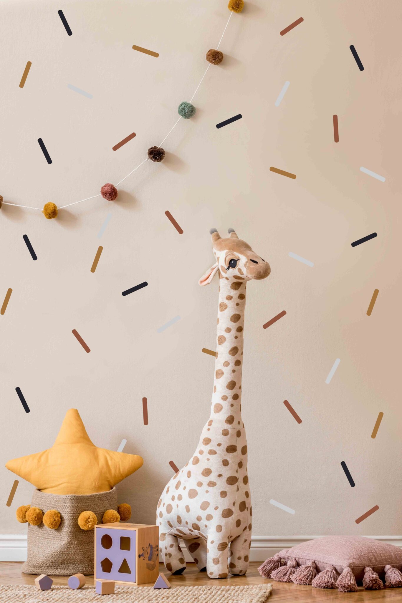 Αυτοκόλλητα Τοίχου Confetti Brown - Rene Designs