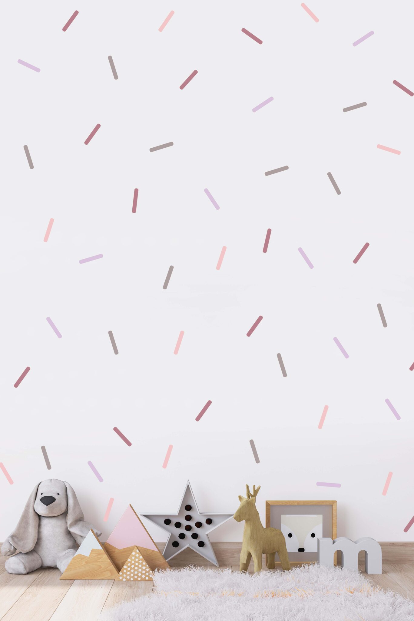 Αυτοκόλλητα Τοίχου Confetti Pink - Rene Designs